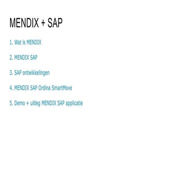 Sap + mendix | PPTX