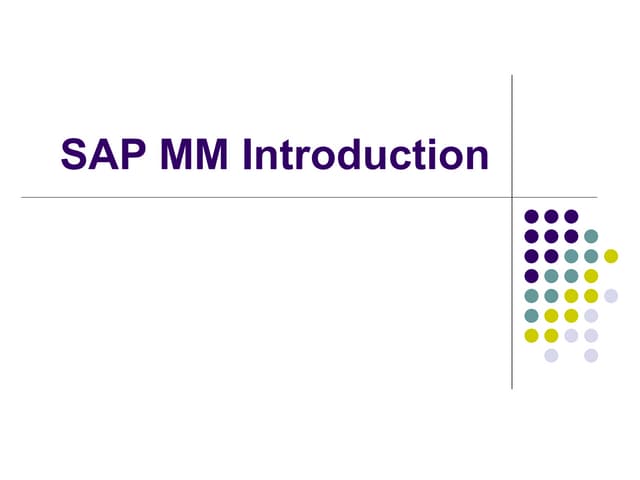 Sap MM Presentation | PPT