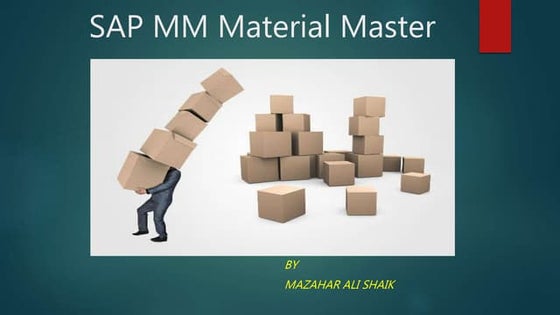 Presentation1 material master data | PPT