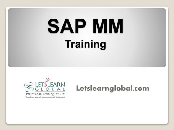 Sap mm tutorial with screen shots | PDF