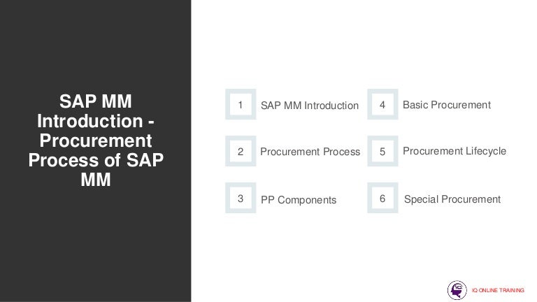 SAP MM Introduction - Procurement Process of SAP MM