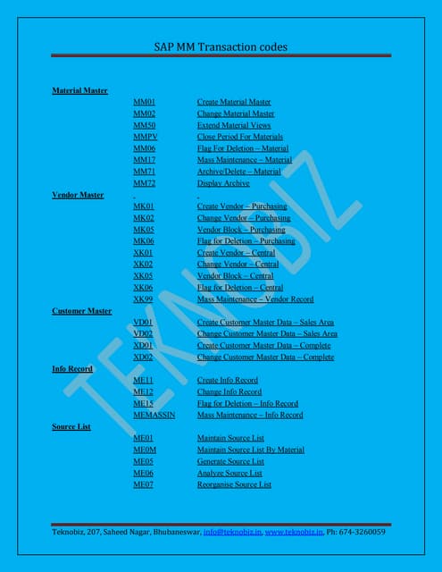 All movement types in sap | PDF