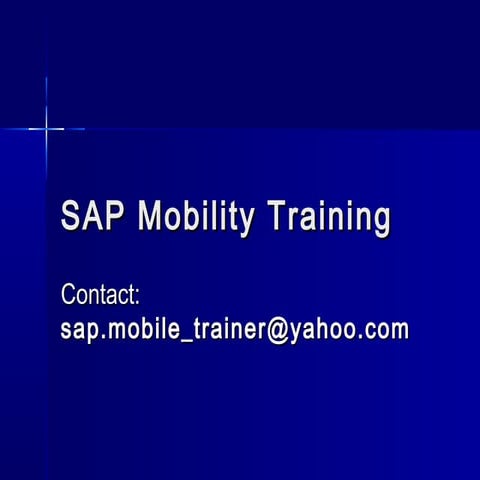 Sap mobility training | PPT