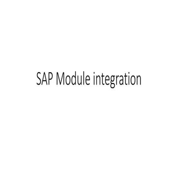 Sap Module Integration Pptx