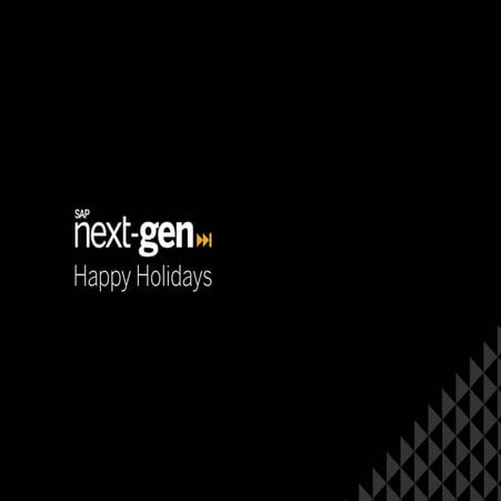 SAP University Alliances & SAP Next-Gen Holiday Card | PPT