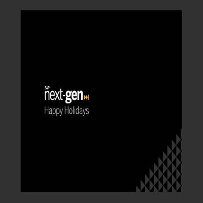 SAP University Alliances & SAP Next-Gen Holiday Card | PDF