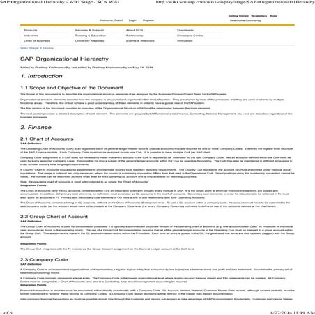 Sap organizational hierarchy | PDF