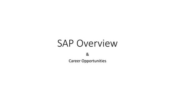 SAP ERP: Introduction | PPTX