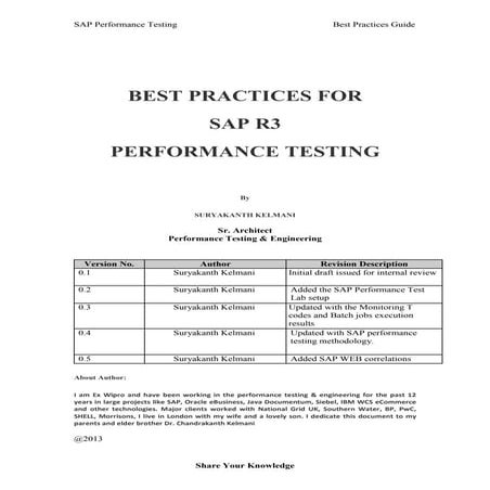 Sap performance testing best practice guidev1 0-130121141448-phpapp02 | PDF