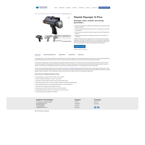 Raytek Raynger 3i Plus – High-Temp Infrared Thermometer | PDF