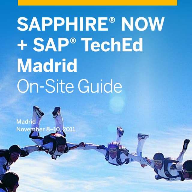 SAPPHIRENOW + SAP TechEd Madrid 2011 Onsite Guide | PDF