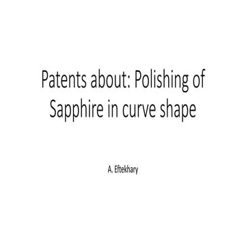 Sapphire polishing | PPTX