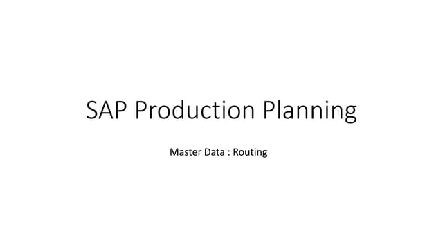 Sap Pp Routing Pptx