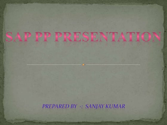 How to teco the production orders - Murali Krishna Nookella | PPT