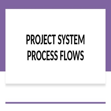 SAP Project System Process Flows from planning to Execution | PPTX