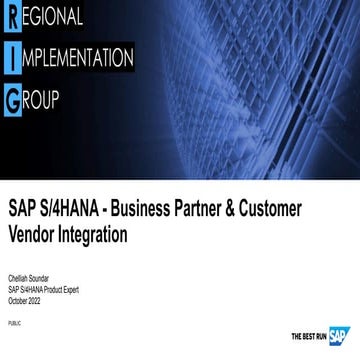 SAP S4HANA Business partner & Customer & vendor Integration | PDF