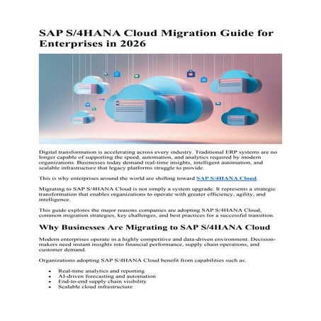 Complete SAP ECC to SAP S/4HANA Migration Guide 2024 | PDF