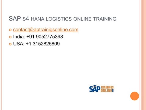 Sap sd overview training | PPTX