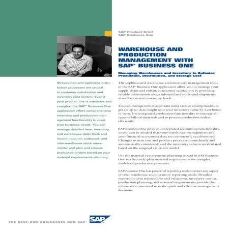 SAP Business One Warehouse Management | PDF