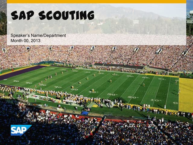 Sap Scouting Overview Ppt