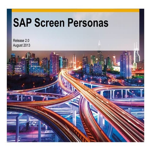 SAP Screen Personas 2.0 | PDF