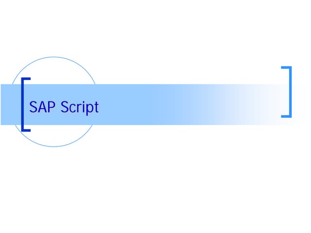 Sap scripts | PDF | Desktop Publishing | Computer Software and Applications Sap scripts | PDF | Desktop Publishing | Computer Software and Applications