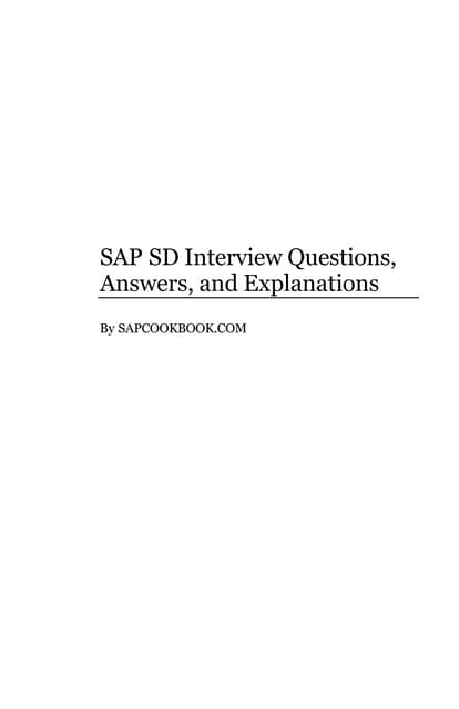 SAP SD module | PPTX