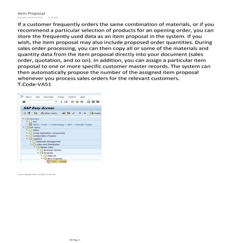 Sap sd item proposal GB training & Placement Centre | PDF