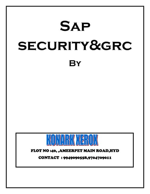 Anil kumar sap security & GRC | PDF