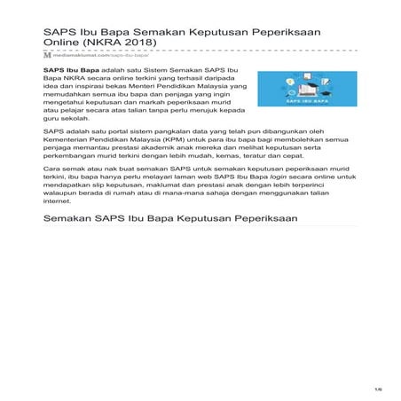 Saps ibu bapa nkra 2018 | PDF