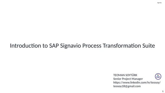 Introduction to SAP Signavio | PPT