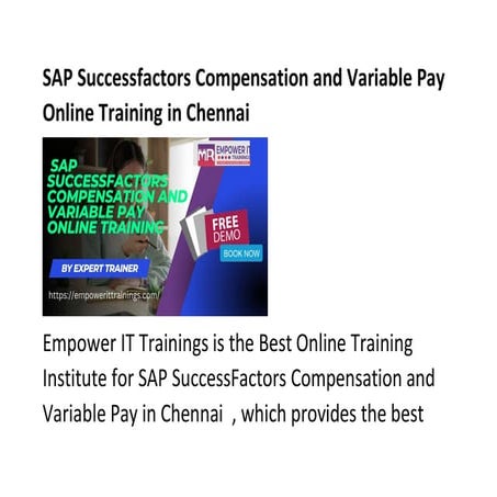 SAP Successfactors Compensation and Variable Pay Online Training in ...
