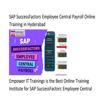 SAP SF Employee Central Payroll Online Training Institute in Hyderabad ...