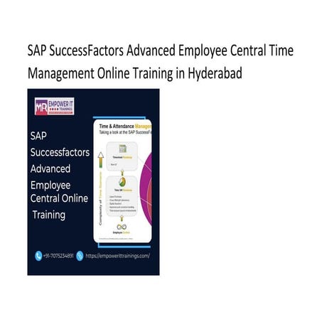 SAP SF Advanced EC Time Management Online Training in Hyderabad ...