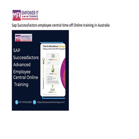 Sap SuccessFactors employee central time off Online training in ...