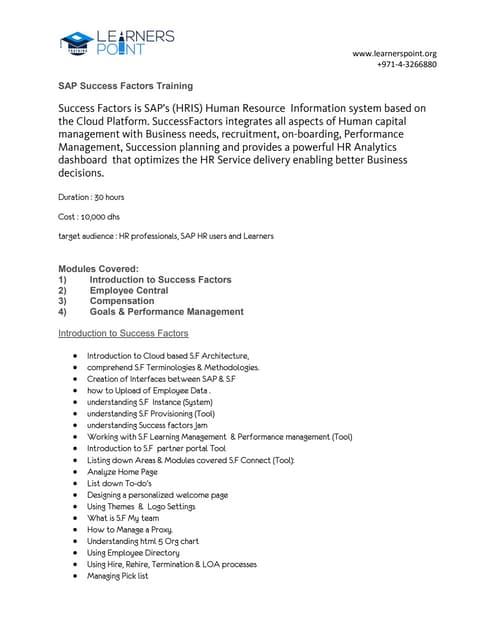 SuccessFactors EC & PMGM Notes.docx | Human Resources | Business