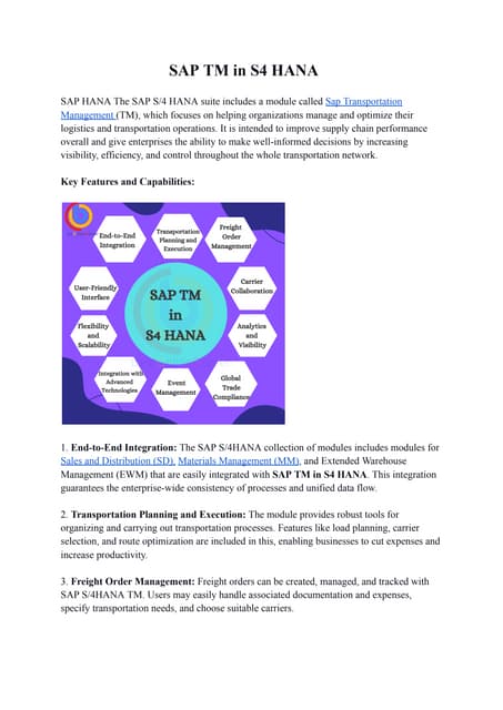 SAP-Transportation-Management -TM Module | PPT