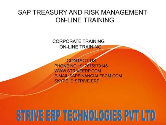 SAP TRM (Treasury & Risk Management) Live Demo Session | PPTX