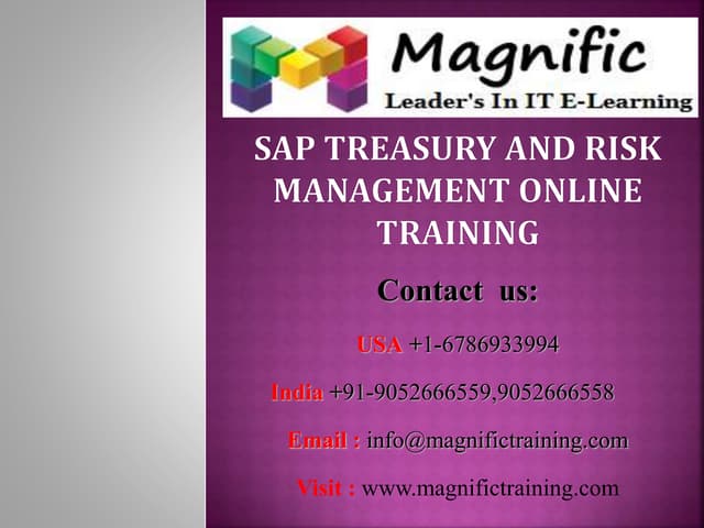 SAP TRM (Treasury and Risk Management) Training PPT | PPTX