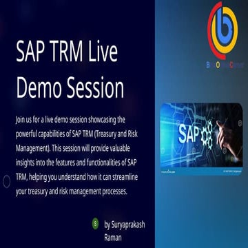 SAP TRM (Treasury & Risk Management) Live Demo Session | PPTX
