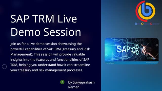 SAP TRM (Treasury and Risk Management) Training PPT | PPTX
