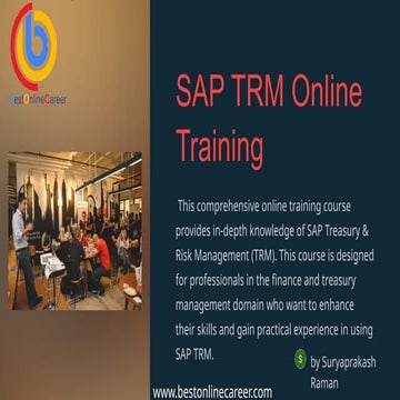 SAP TRM (Treasury and Risk Management) Training PPT | PPTX