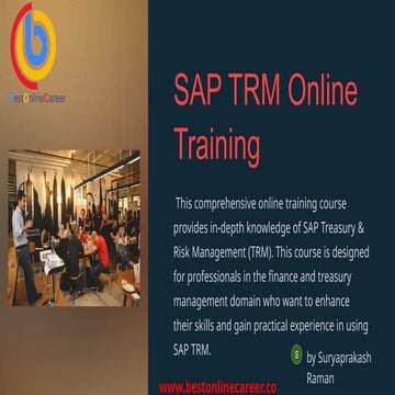 SAP TRM Online Training Guide for Treasury & Risk Management 2025 | PPTX