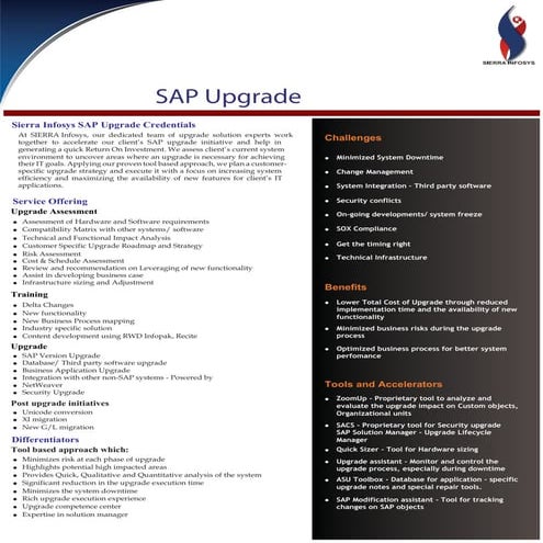 Sap Upgrade Pdf Computer Software And Applications Computing