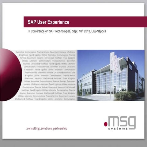 Evolution of the SAP User Experience and Technology Stack | PPTX