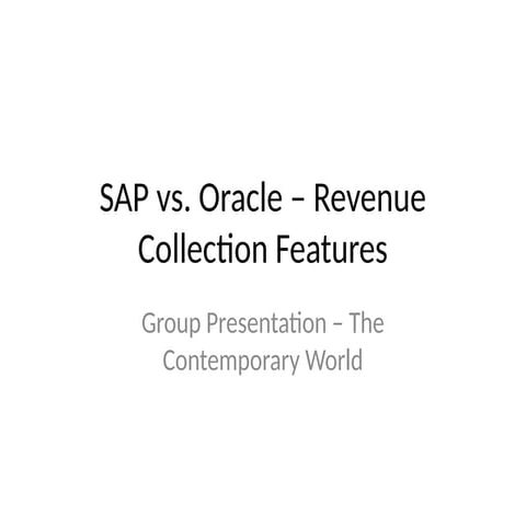 SAP_vs_Oracle_Revenue_Collection processes | PPTX
