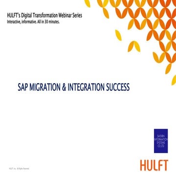 SAP migration and integration success | PPTX