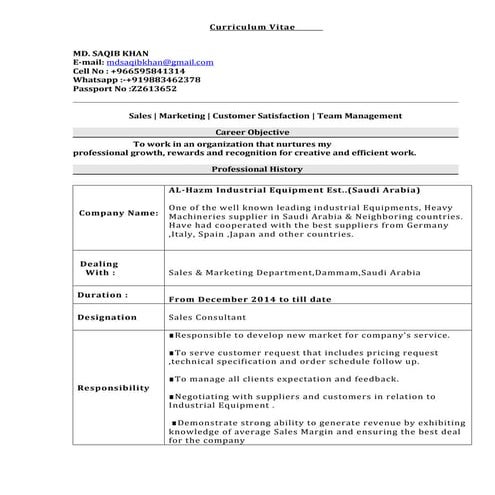 Saqib cv | PDF