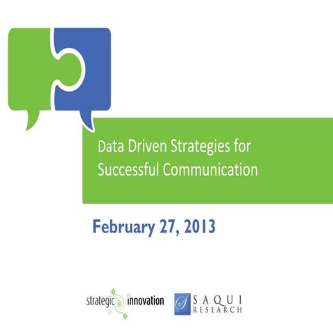 Data-Driven Communications Strategies | PPT