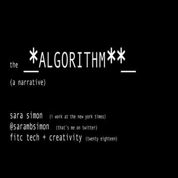 The Algorithm: A Narrative | PDF